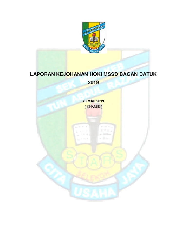 Laporan Kejohanan Hoki 2019 | PDF