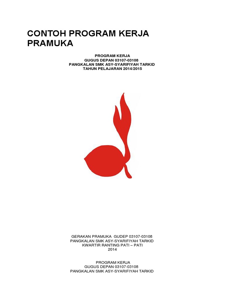 Contoh Program Kerja Pramuka | PDF