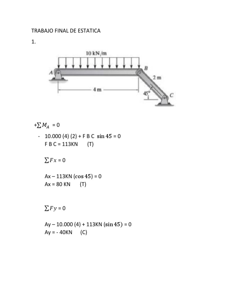 Trabajo Final Estatica | PDF