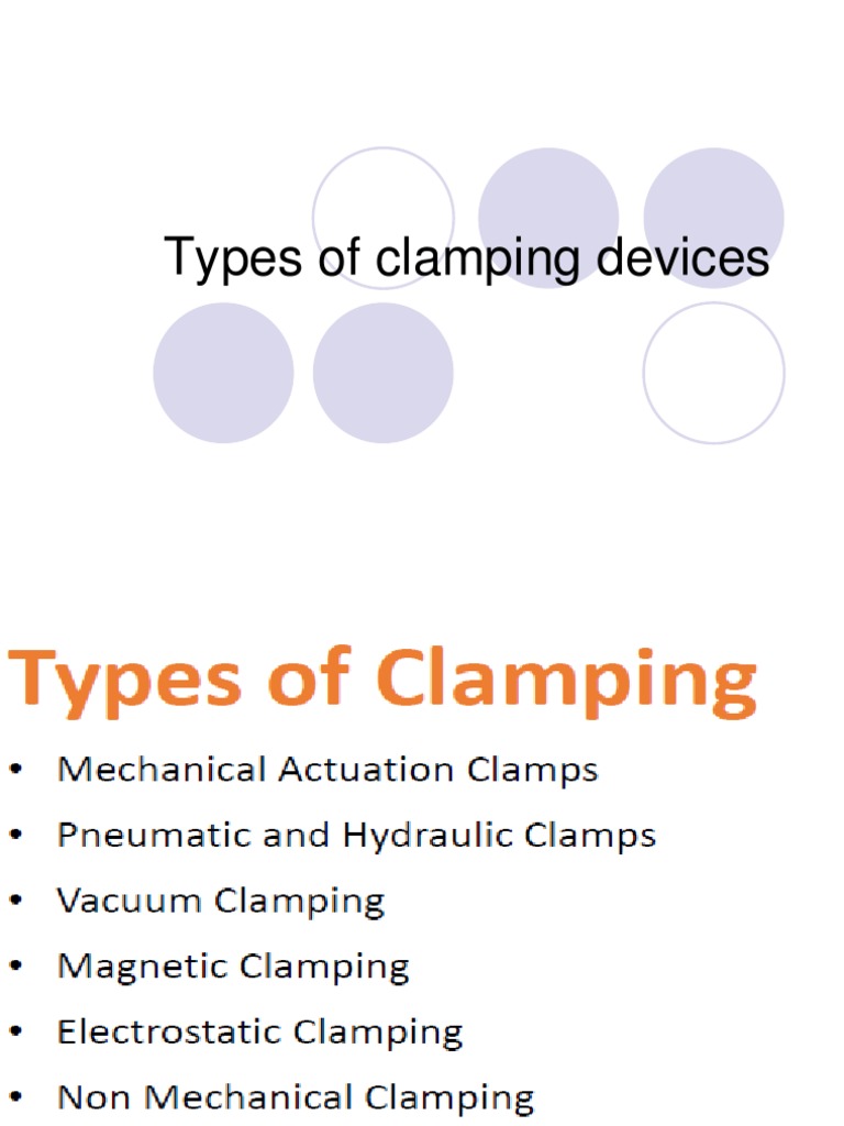 Types of Clamping Devices | PDF | Pneumatics | Magnet