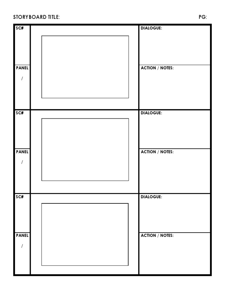 Storyboard Template for Dialogue Scenes | PDF
