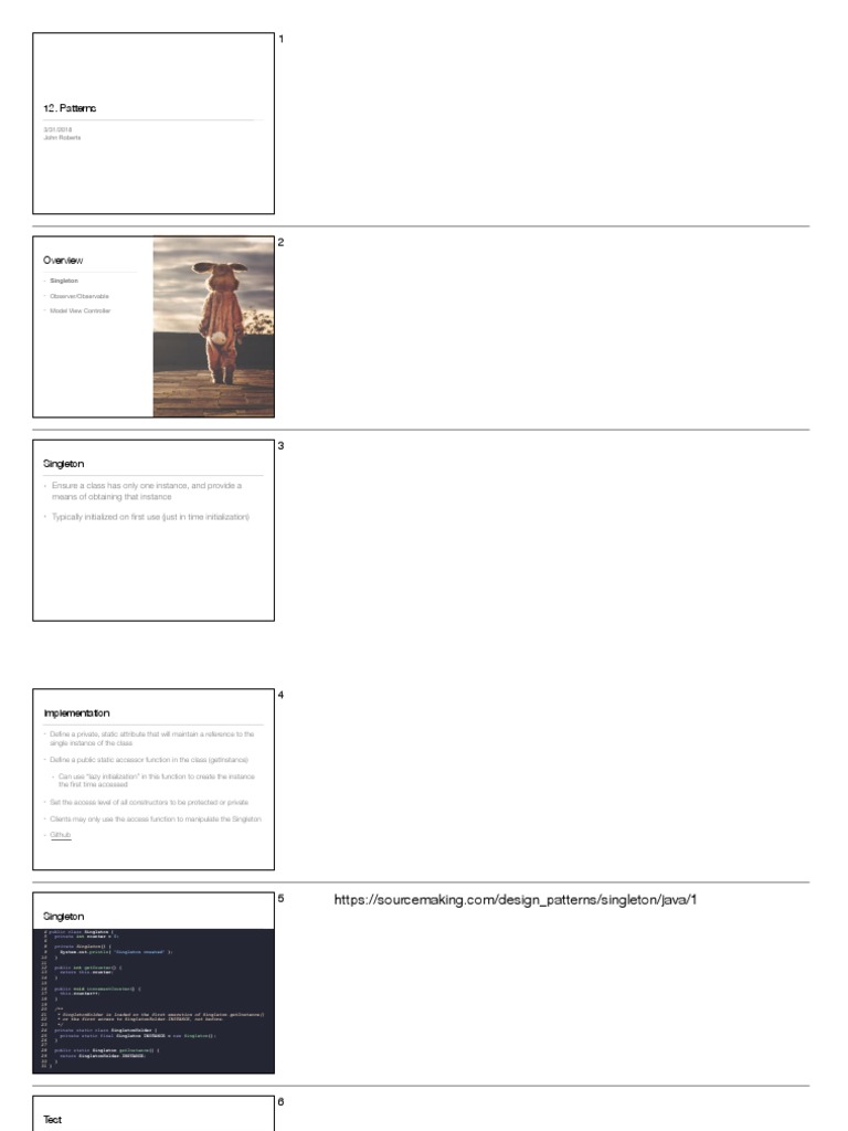 Patterns | PDF | Model–View–Controller | Method (Computer Programming)