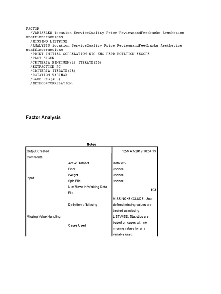 Factor Analysis | PDF | Principal Component Analysis | Factor Analysis