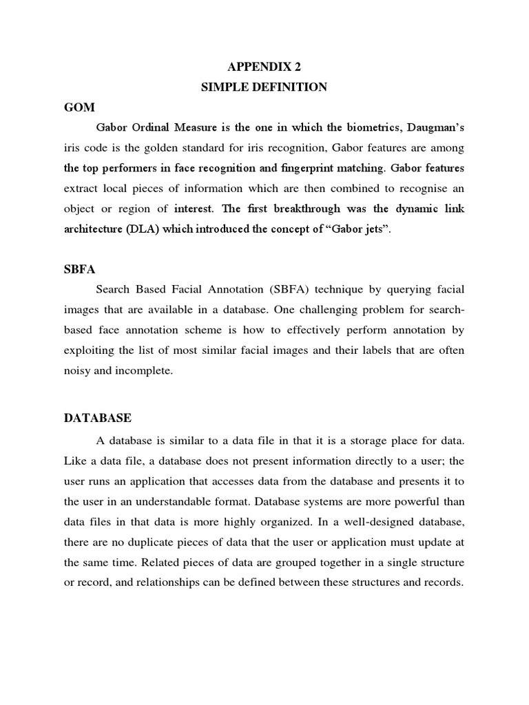 Appendix 2 Simple Definition GOM | PDF