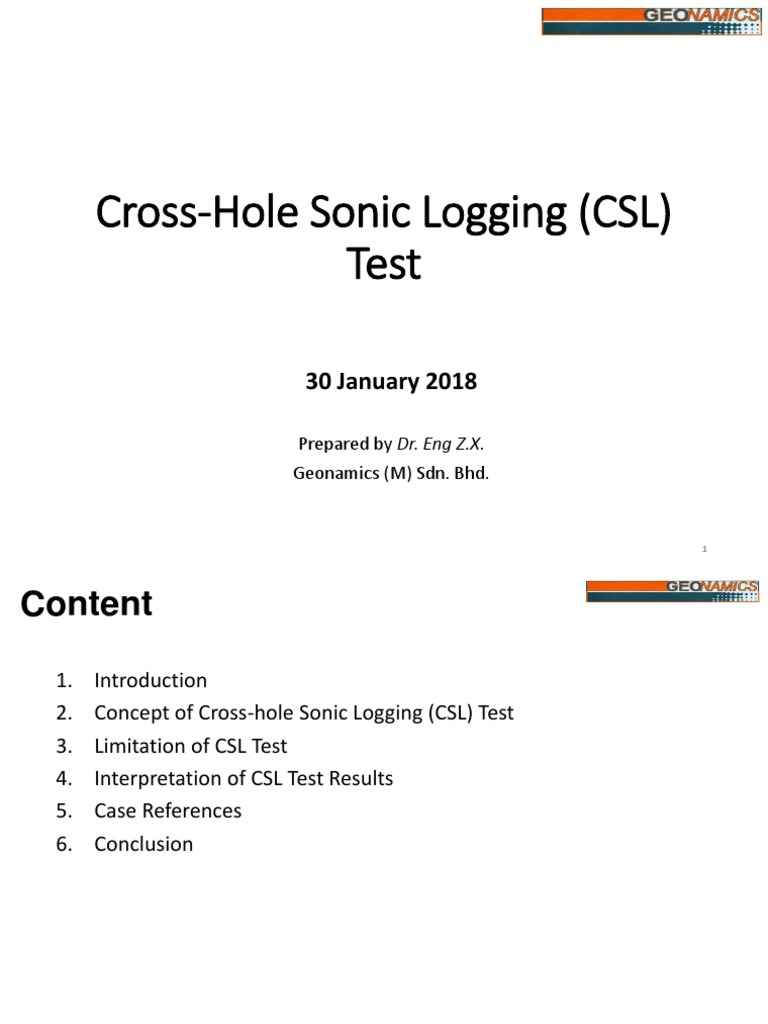 Geonamics Cross-Hole Sonic Logging Test PDF | PDF | Deep Foundation ...