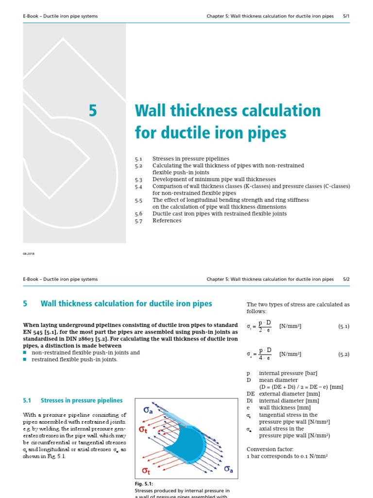 Wall Thickness Calculation | PDF | Pipe (Fluid Conveyance) | Stress (Mechanics)