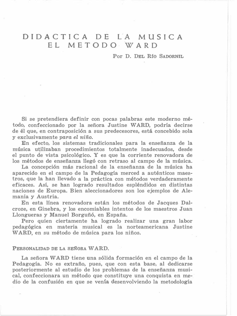 Didactica de La Musica El Metodo Ward | PDF | Ritmo | Notación musical