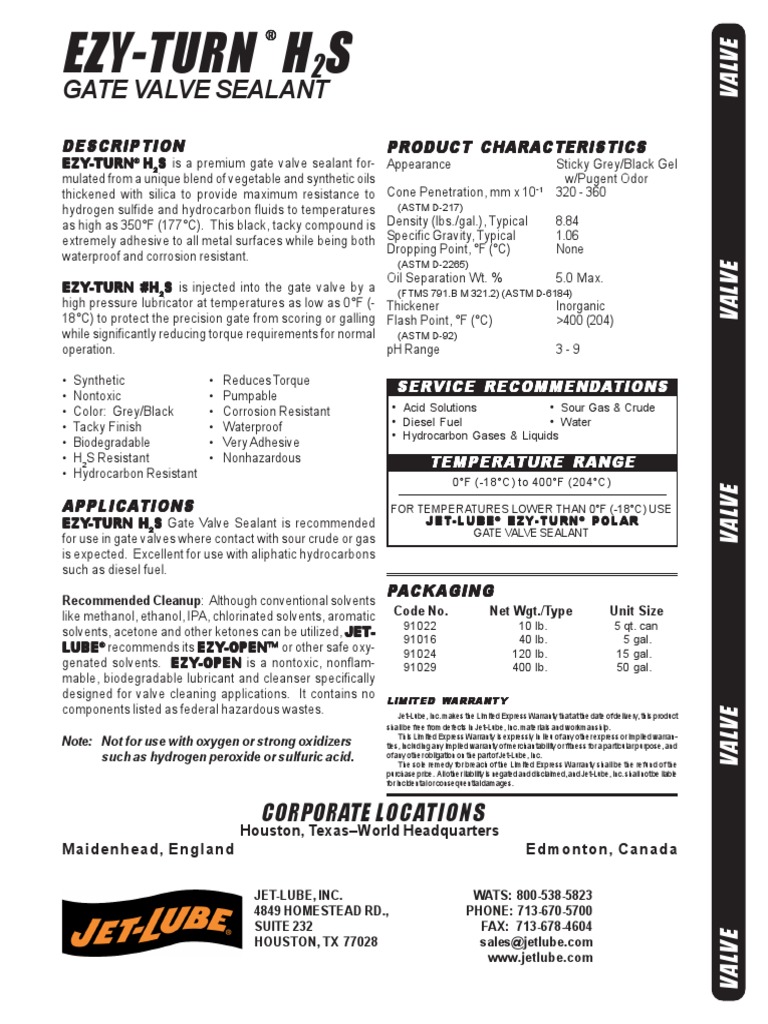 Grease For Gatevalve Ezy PDF | PDF | Solvent | Petroleum