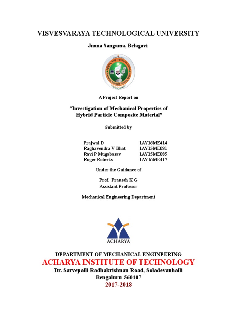 Final Year Project Report | PDF | Composite Material | Young's Modulus