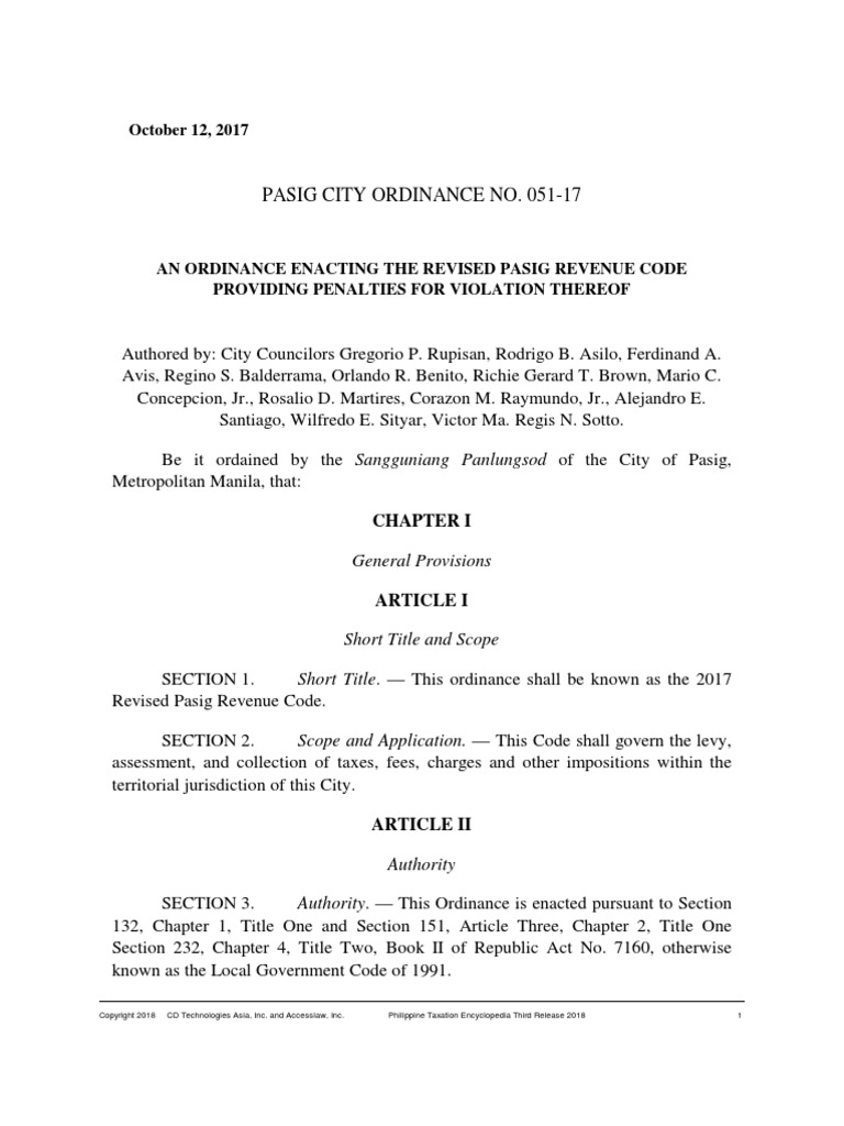 Pasig Revenue Code PDF | PDF | Property Tax | Taxes
