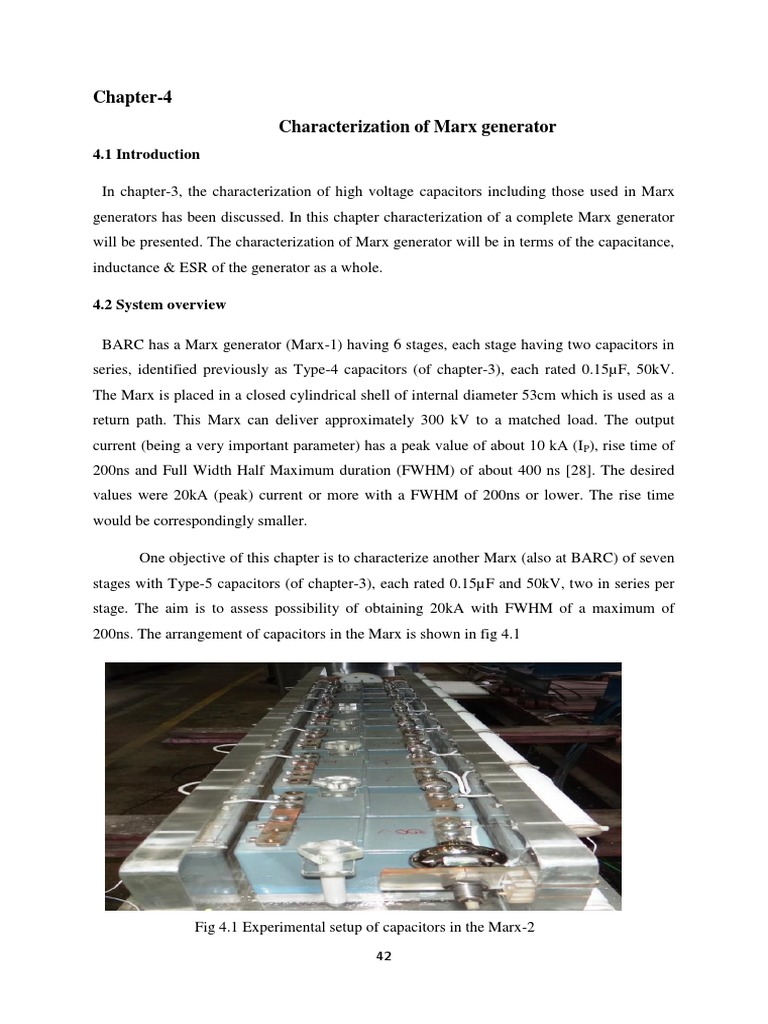 Marx Generator Characterization | PDF | Inductance | Capacitor
