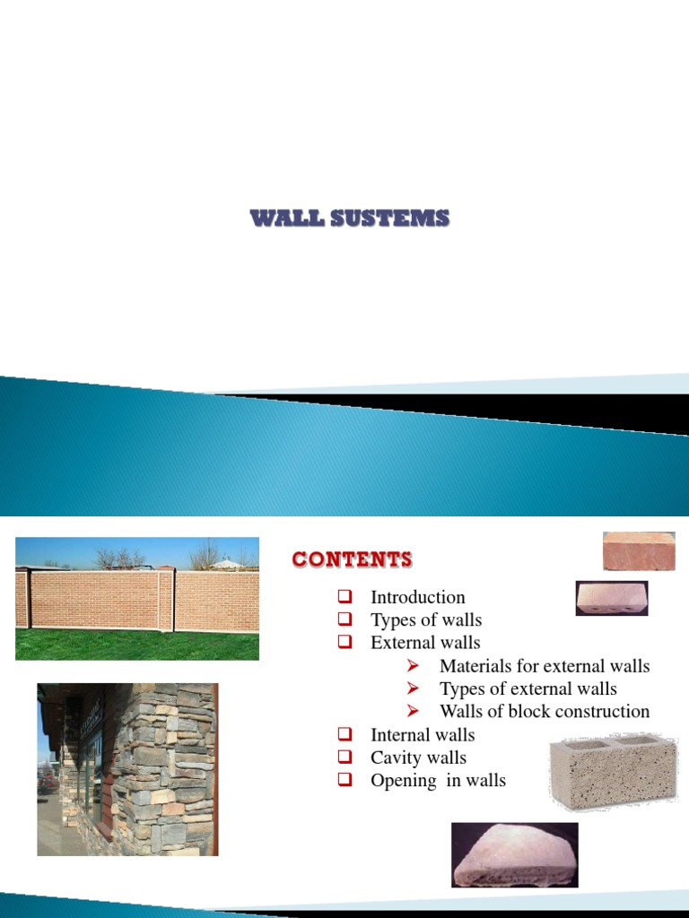 Chapter-6 Wall System | PDF | Masonry | Brick
