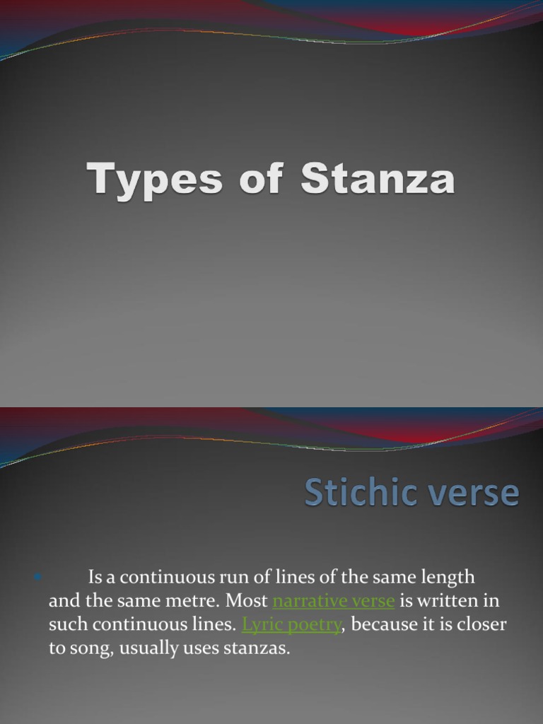 Types of Stanza | PDF | Sonnets | Poetic Devices
