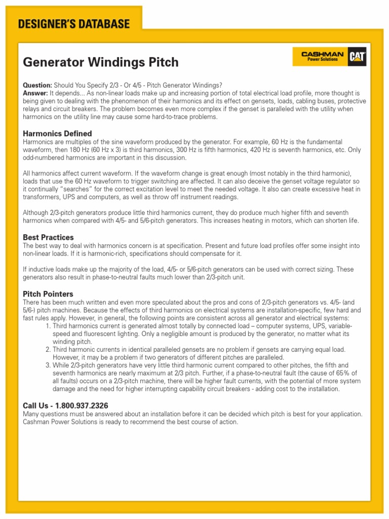 Generator Windings Pitch | PDF | Electric Generator | Electrical Components