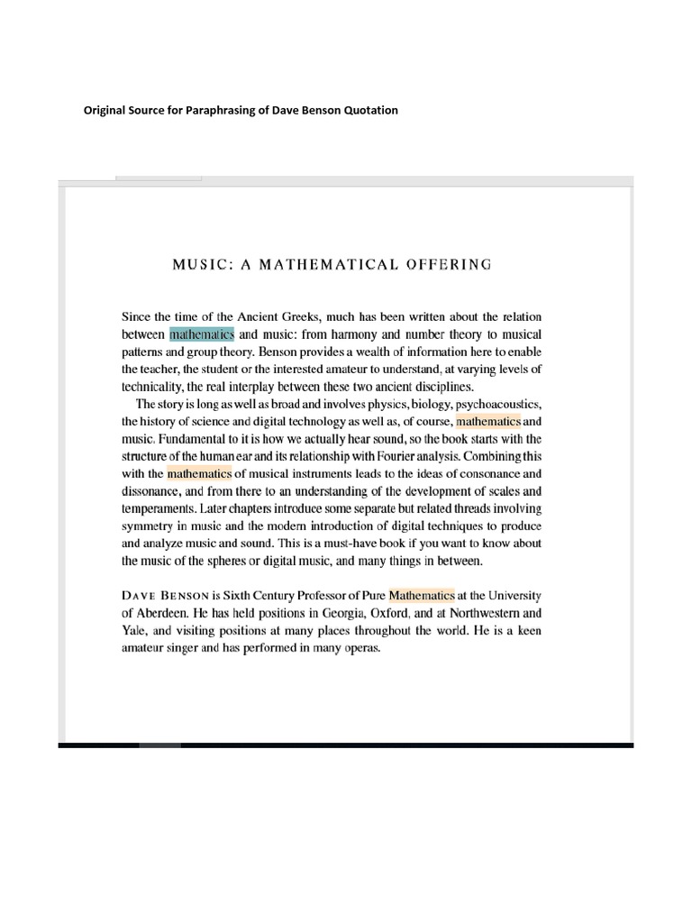 The Relationship Between Math and Music | PDF