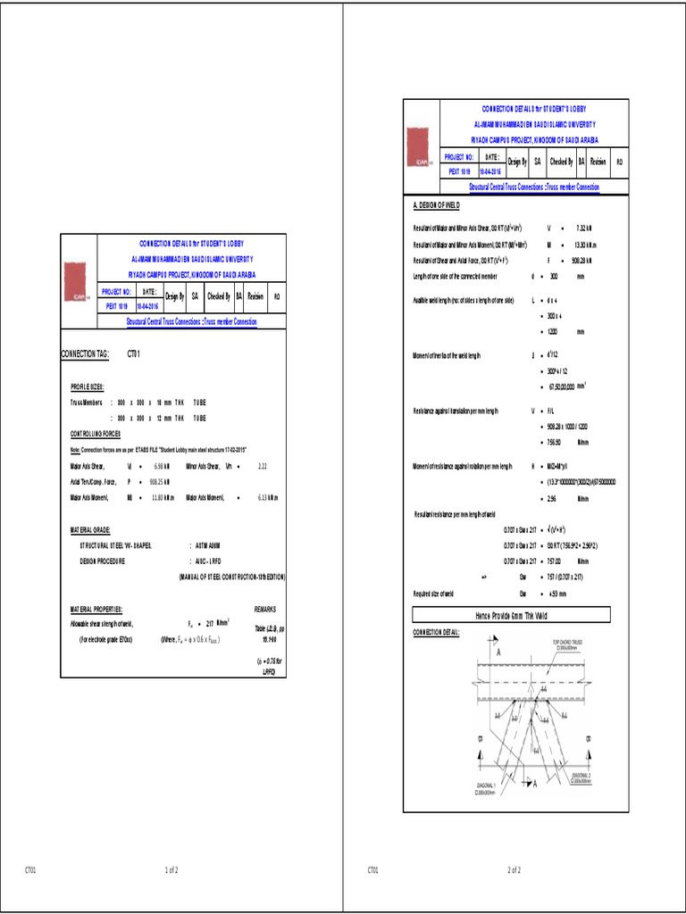 Structural Central Truss Connections Truss Member Connection Pdf