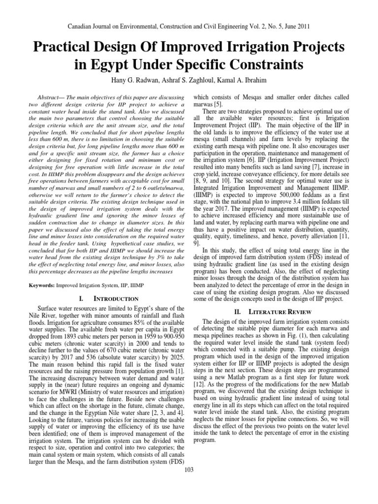 Irrigation Pipe Calculation | PDF | Water Resources | Water Scarcity