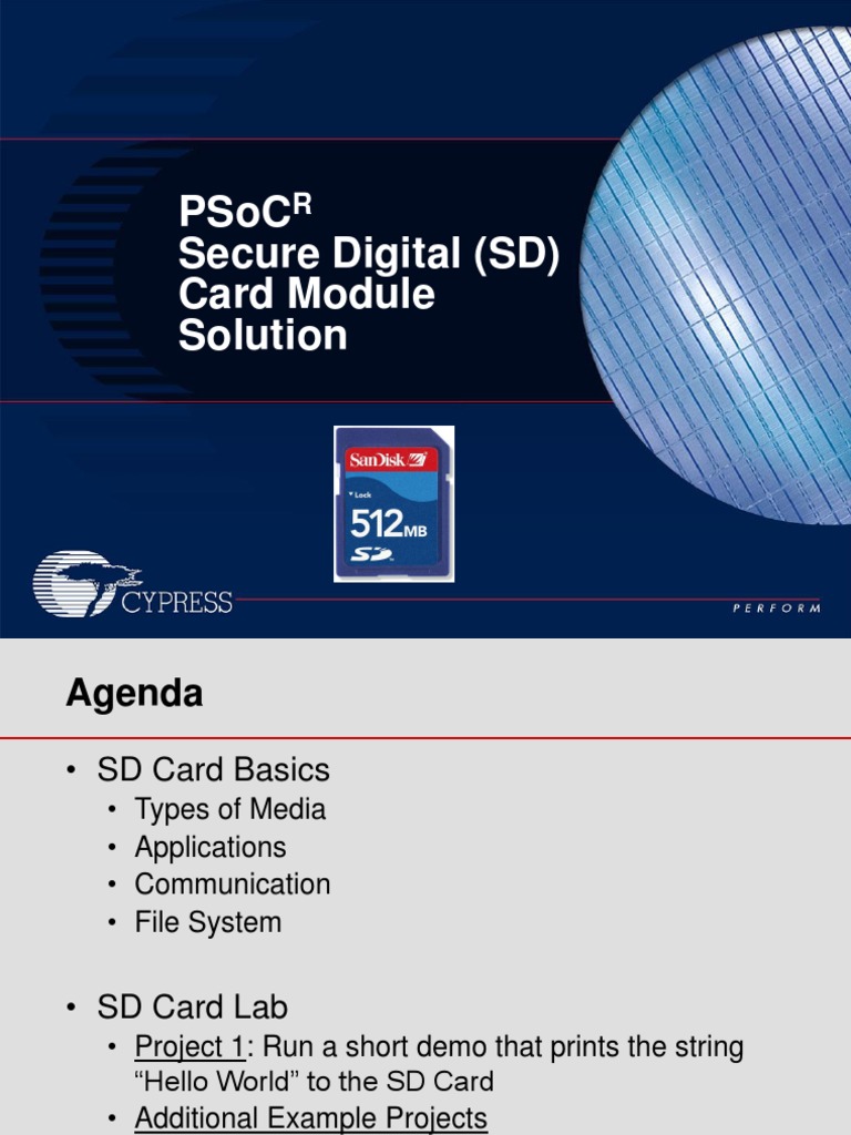 SD Card Module Evaluation Kit 22 Psoc | PDF | Secure Digital | File System