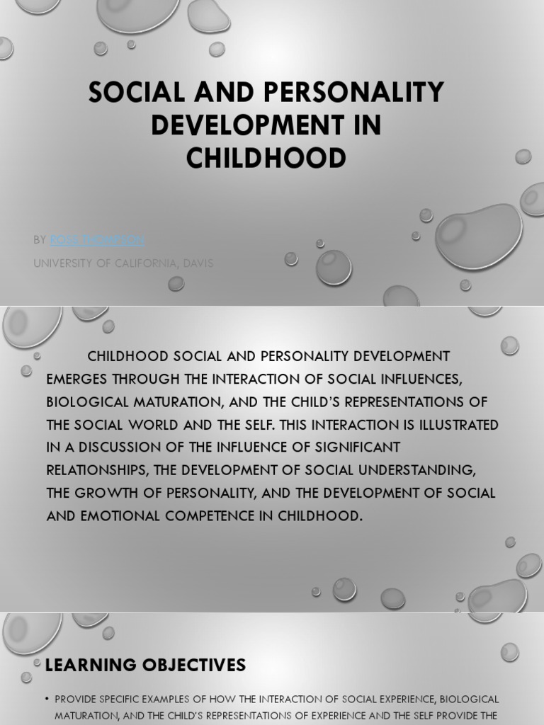 Social and Personality Development in Childhood | Attachment Theory ...