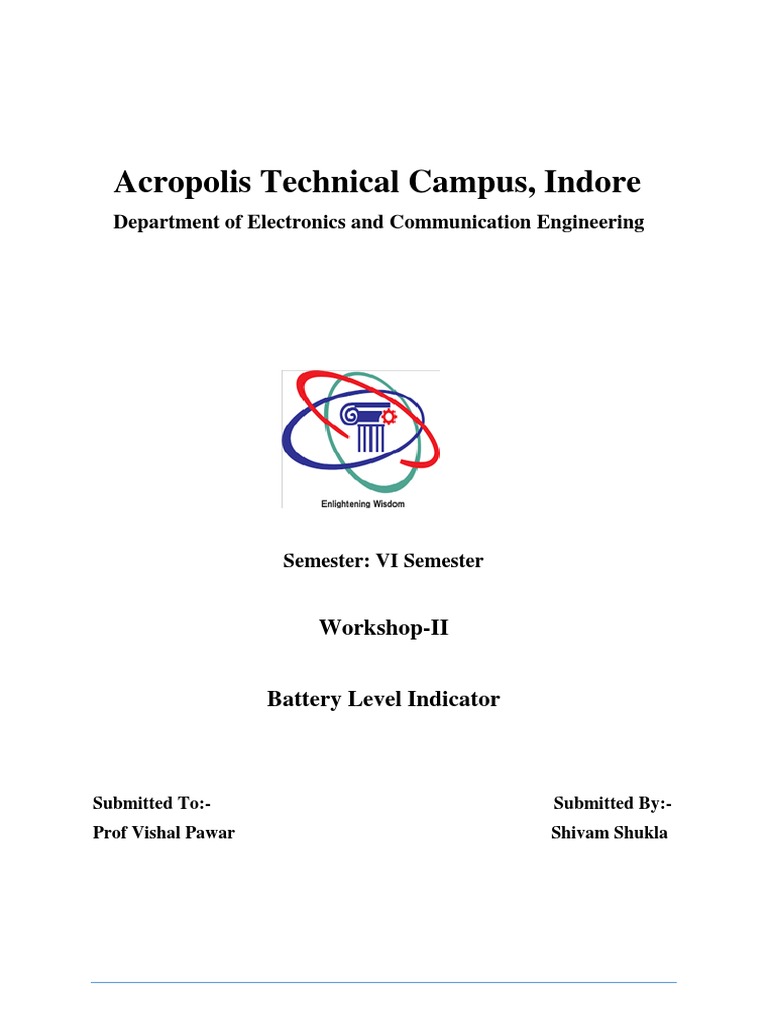 Acropolis Technical Campus, Indore: Department of Electronics and Communication Engineering ...