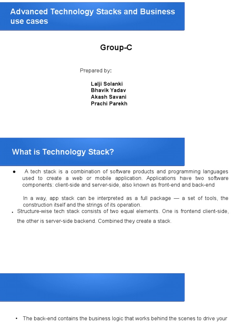 Advanced Technology Stacks and Business Use-Cases | PDF | Augmented ...