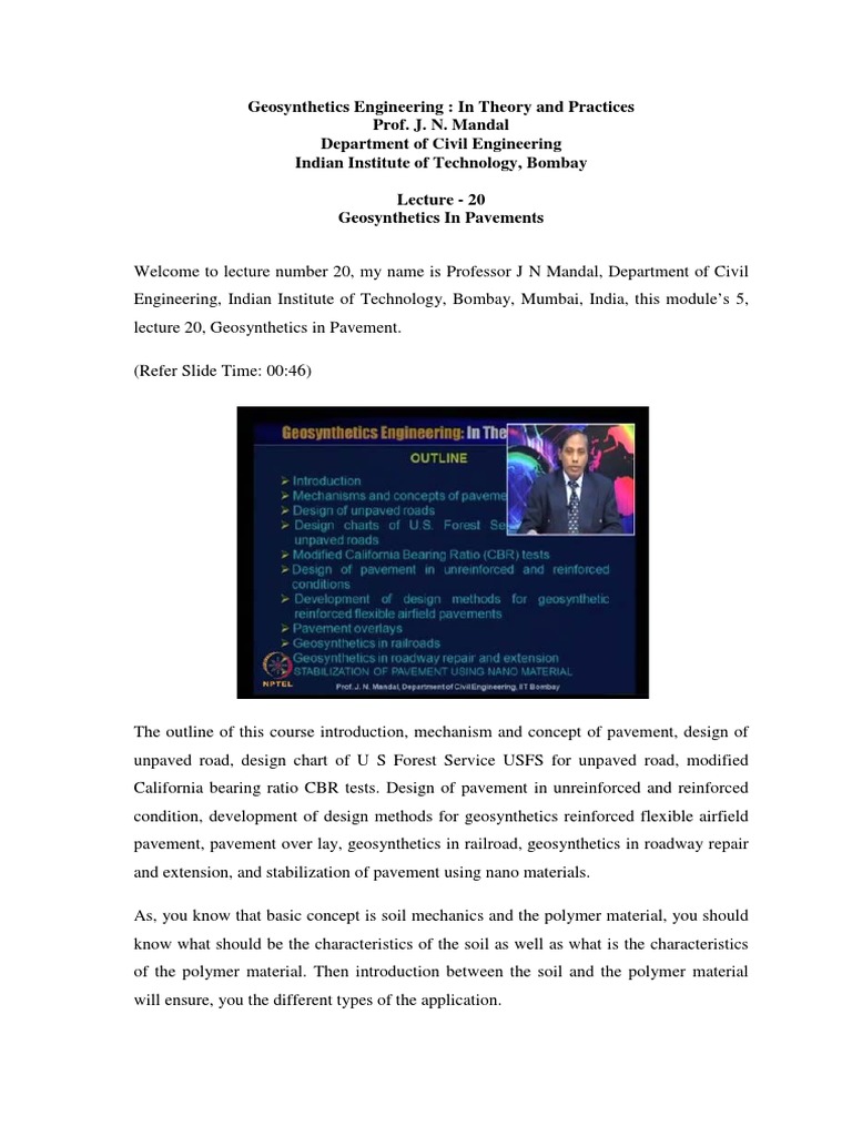 Lec 20 | PDF | Road Surface | Pascal (Unit)