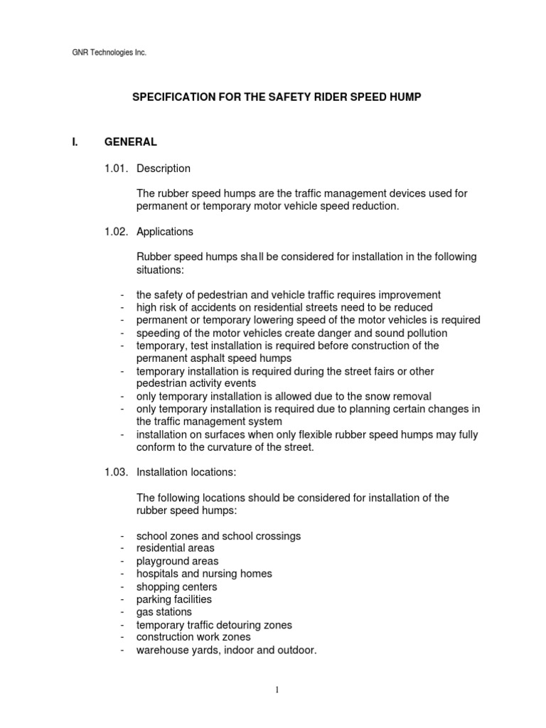 Hump | PDF | Traffic | Land Transport