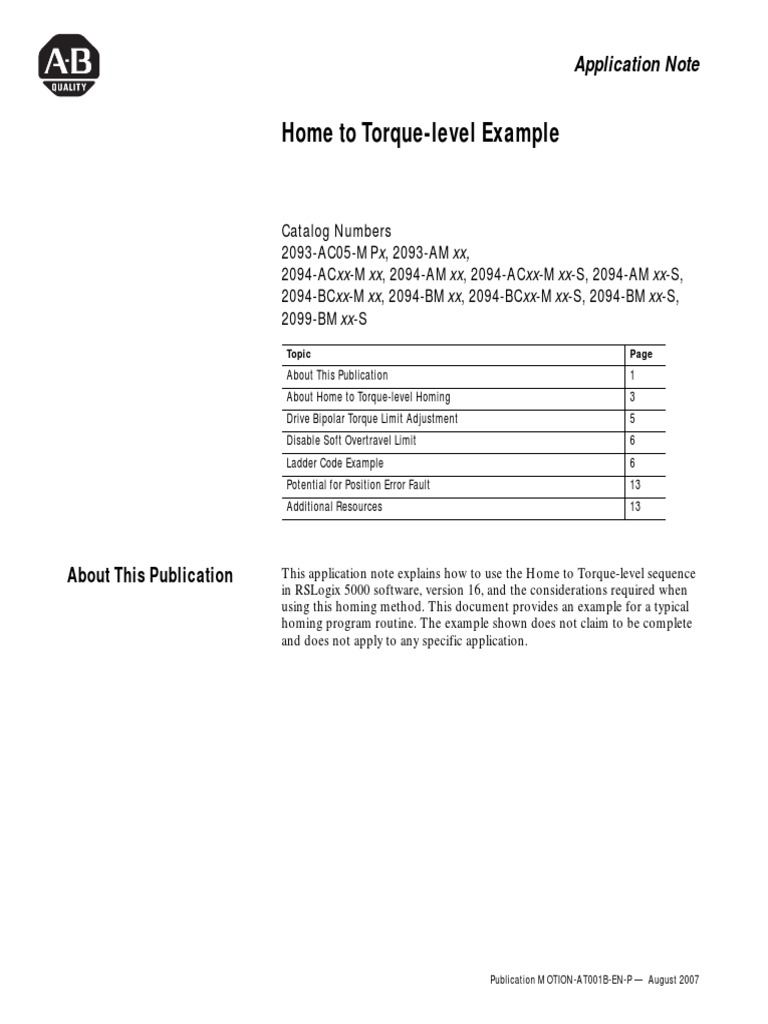 Motion At001 en P | PDF | Automation | Hazards