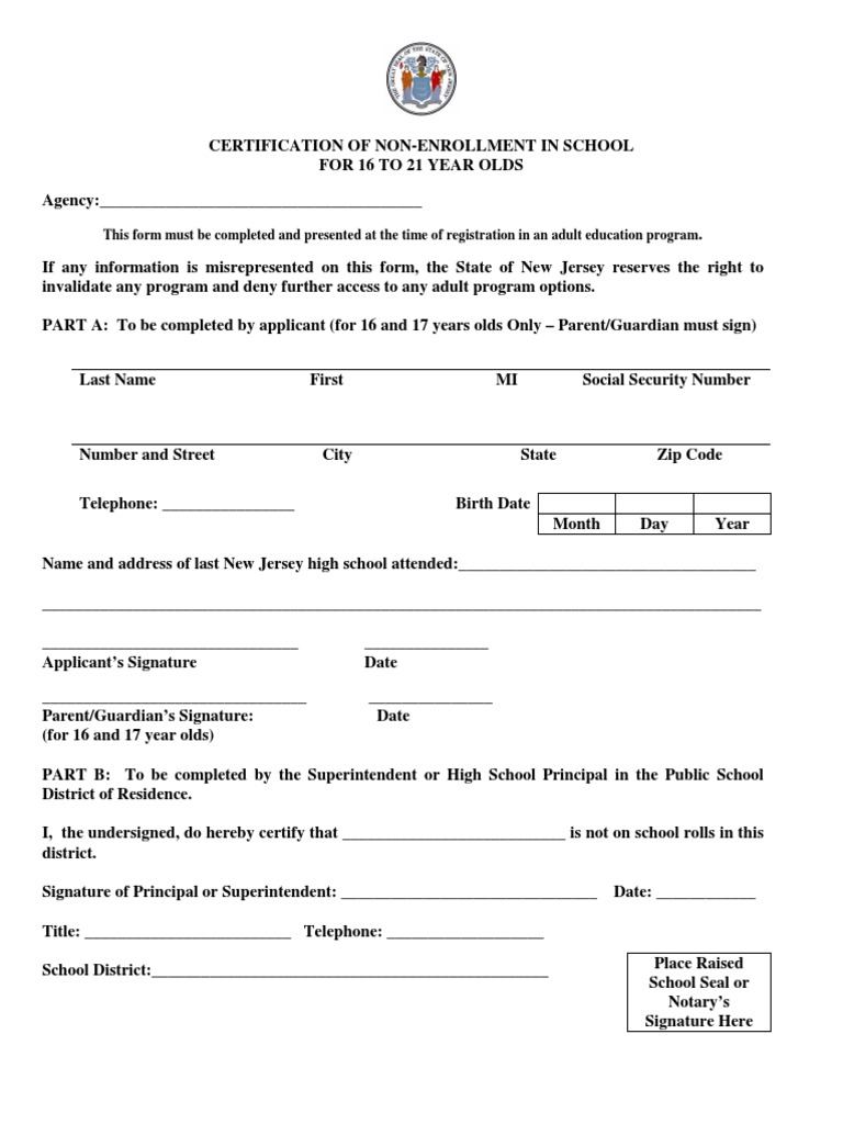 Certificate of Non-Enrollment Form | PDF
