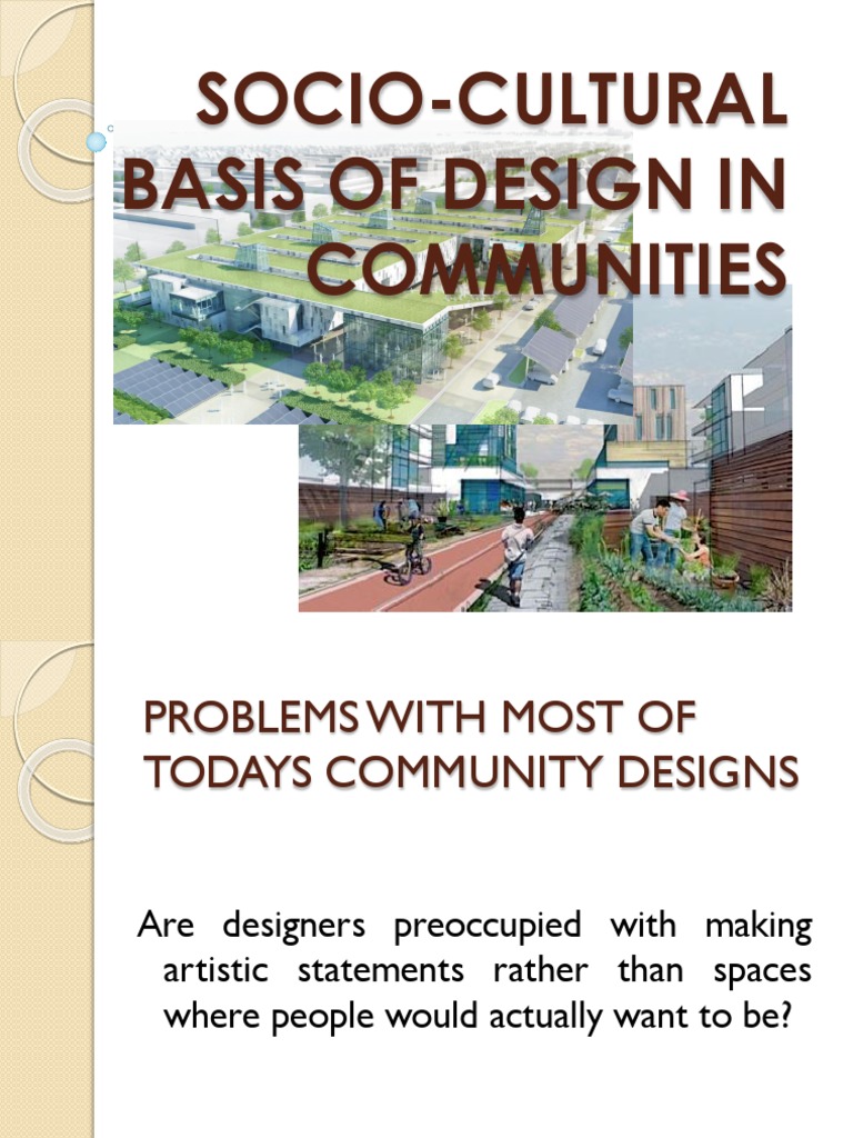 Socio-Cultural Design in Communities | PDF | Anthropology | Landscape