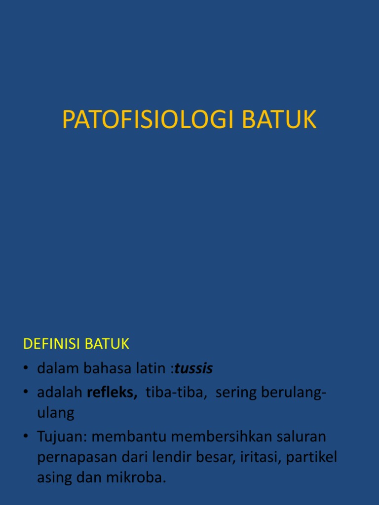 Patofisiologi Batuk | PDF