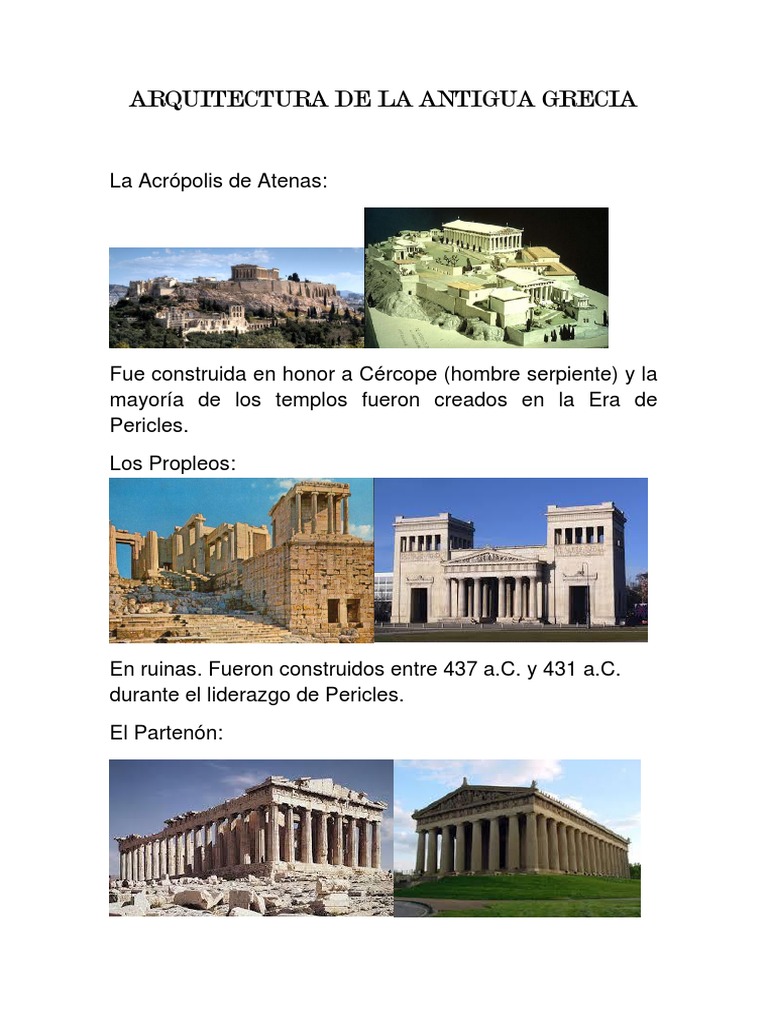 Arquitectura de La Antigua Grecia | Descargar gratis PDF | Antigua Grecia | Antiguedad clasica