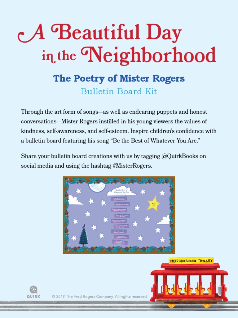A Beautiful Day in The Neighborhood: Bulletin Board Kit | PDF | Leisure