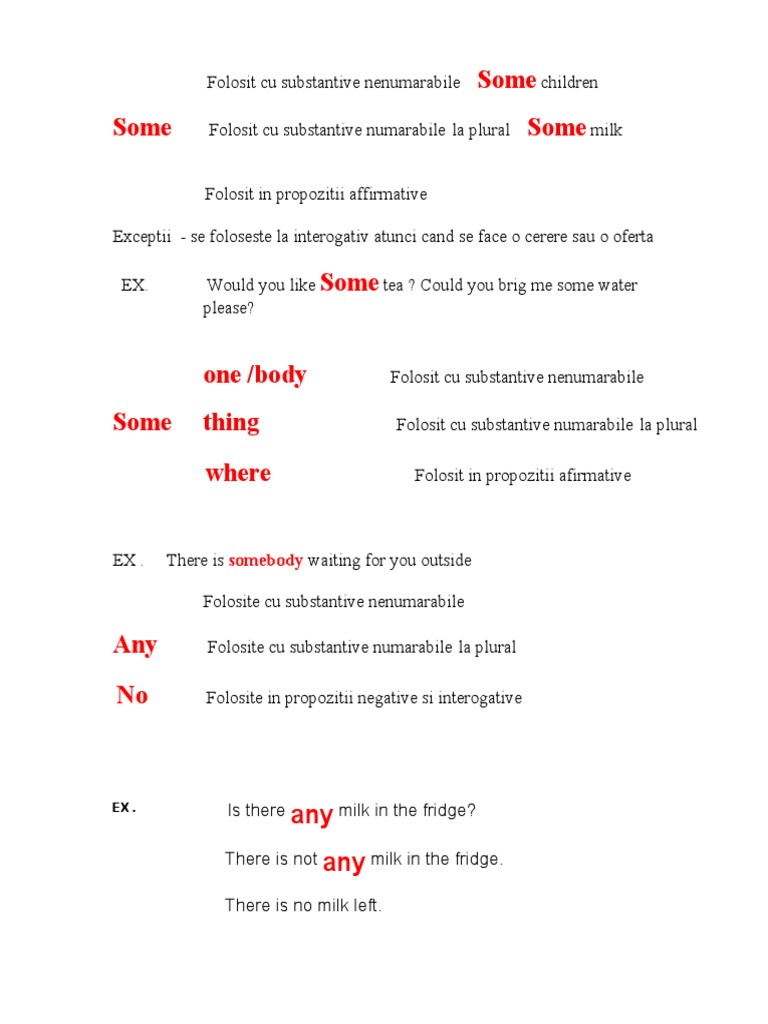 Some, Any, Every 1 | PDF