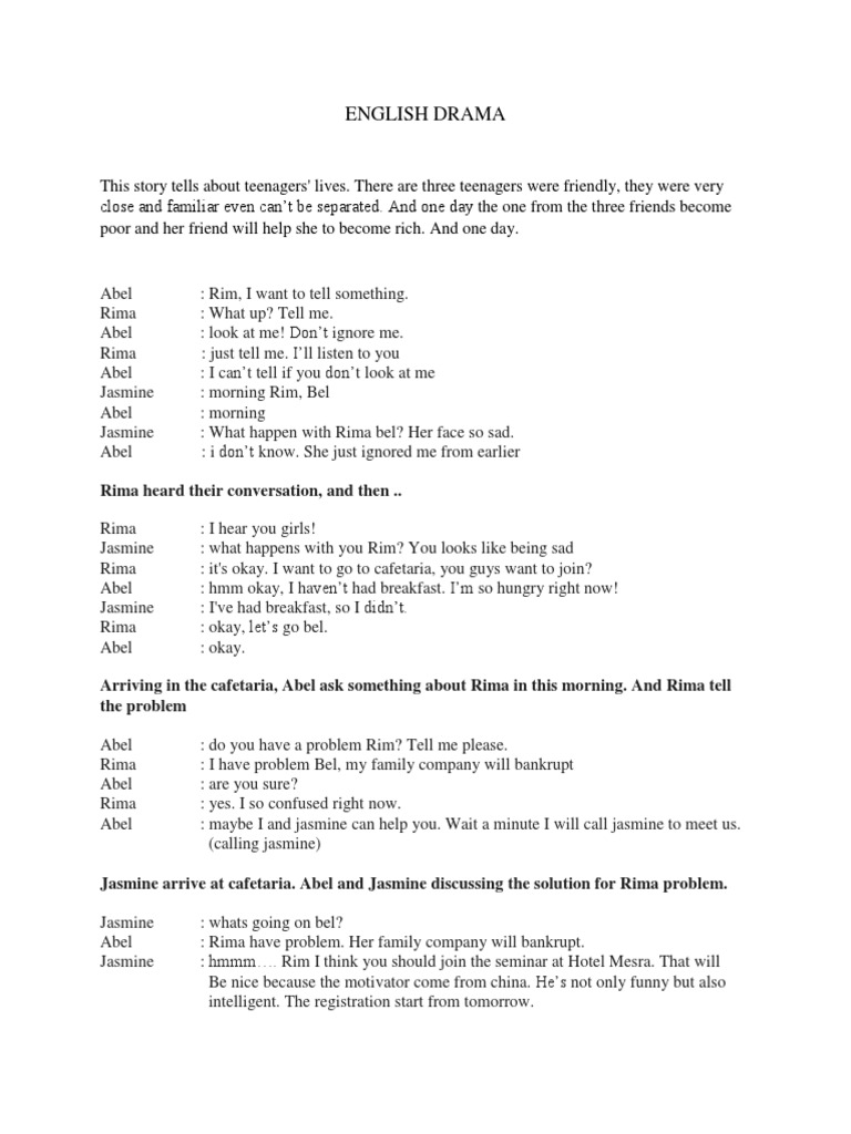 English Drama Bing Linmint | PDF