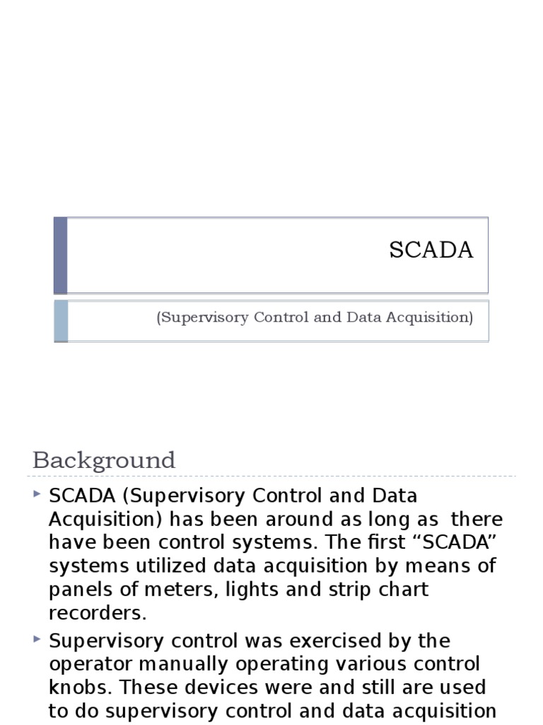 Scada: (Supervisory Control and Data Acquisition) | PDF | Scada | Programmable Logic Controller