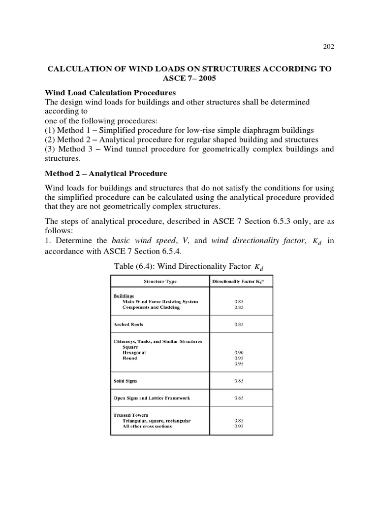 Calculation of Wind Loads On Structures According To ASCE 7 - 2005 Wind Load Calculation ...