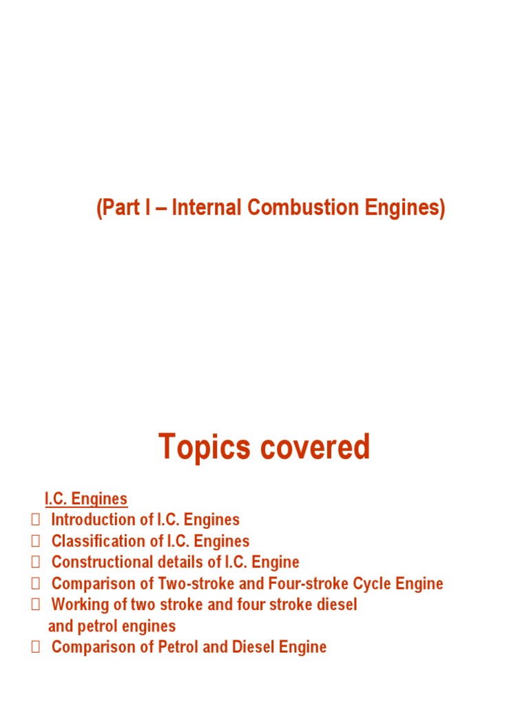 Ic Engine PDF | PDF | Internal Combustion Engine | Diesel Engine