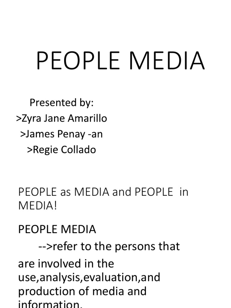 People Media | PDF | Social Media | Popular Culture & Media Studies