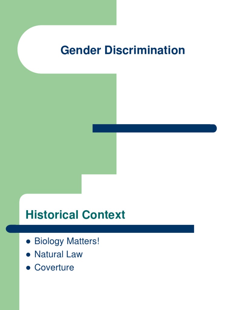 31 - Gender Discrimination | PDF | Equal Protection Clause ...
