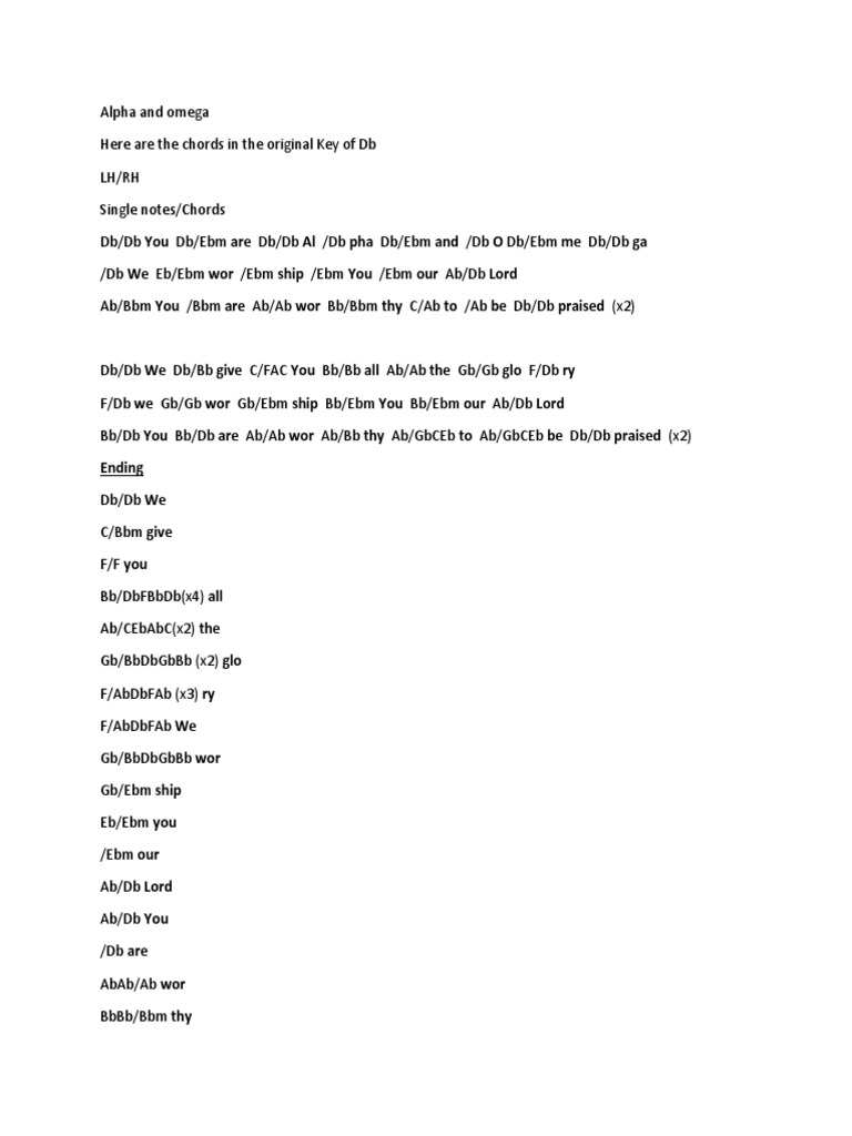 Alpha and Omega Chords | PDF