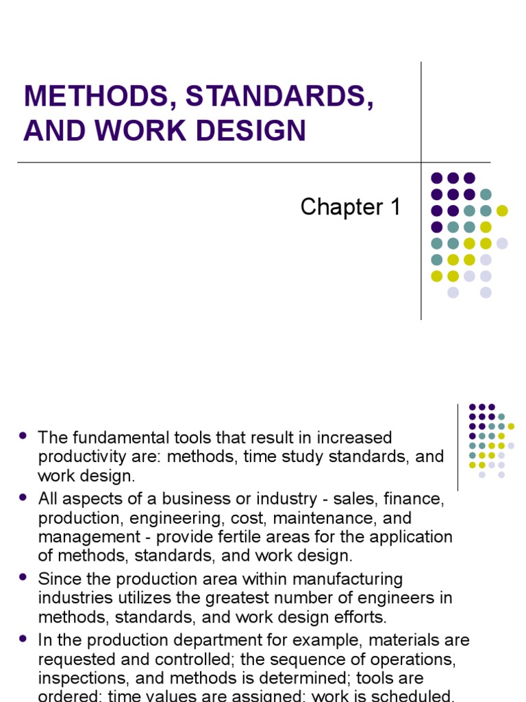 323 Chapter 1 Methods, Standards, and Work Design | Download Free PDF ...