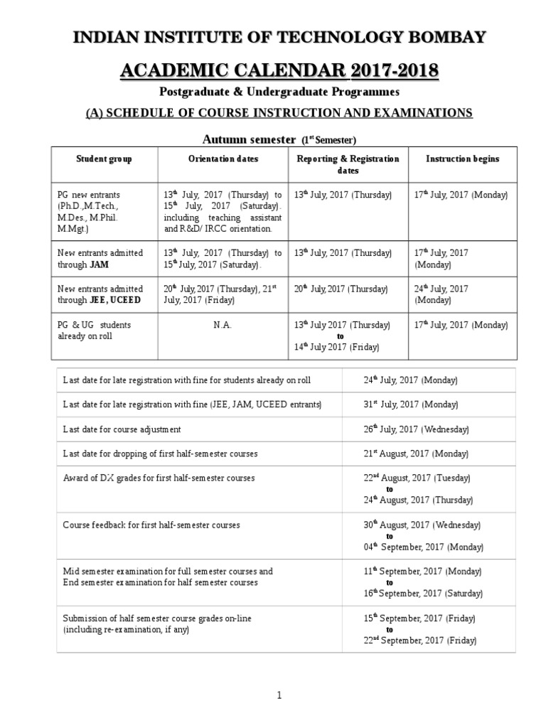 RevisedAcadCal14 03 2018 | PDF | Academic Term | Doctor Of Philosophy