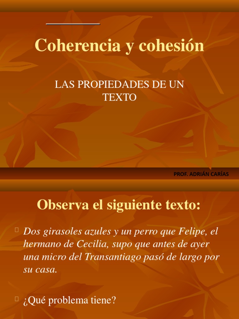 6.la Cohesion Textual | PDF | Oración (Lingüística) | Tipología Lingüística