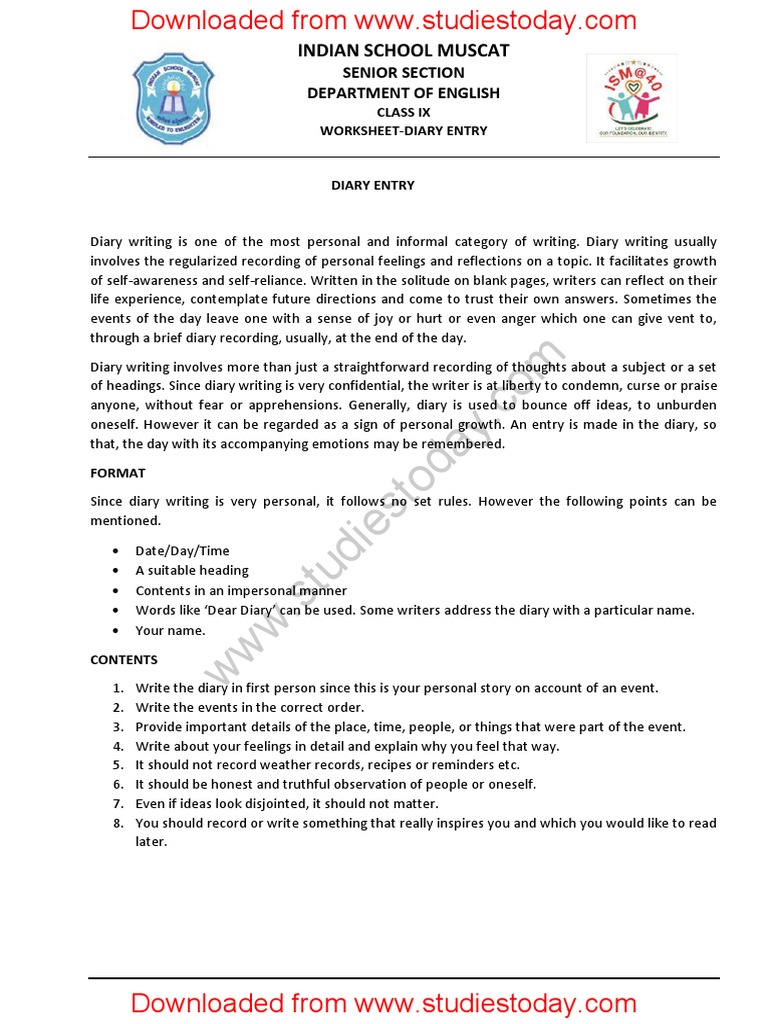 A Reflective Insight: Document Provides Guidance on Effective Diary ...