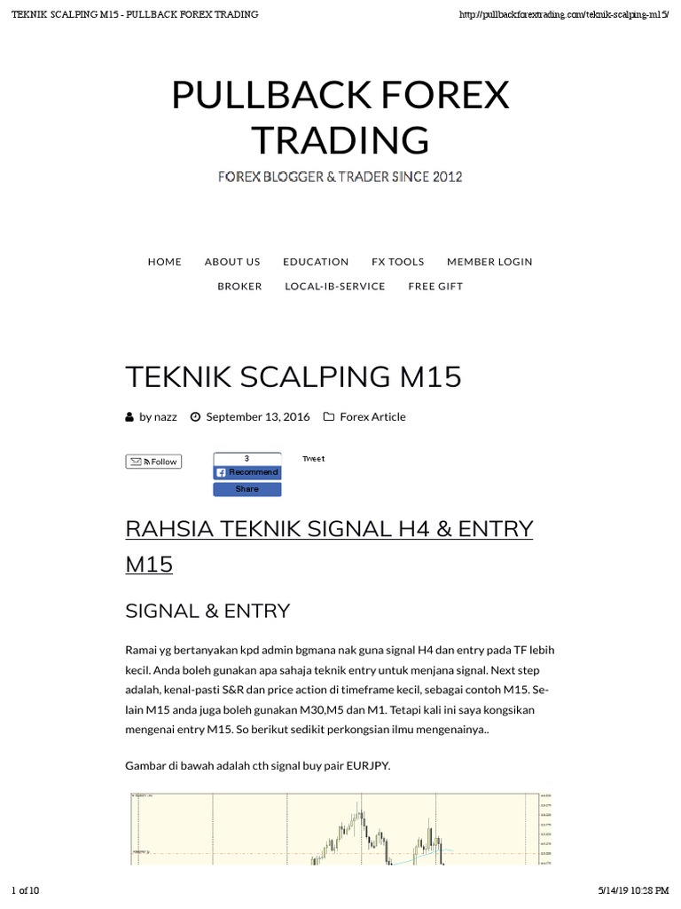 Teknik Scalping m15 - Pullback Forex Trading | PDF