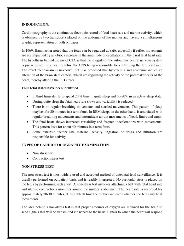 NST CST | PDF | Childbirth | Preterm Birth