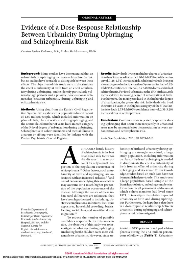 Pedersen 2001 | PDF | International Statistical Classification Of ...