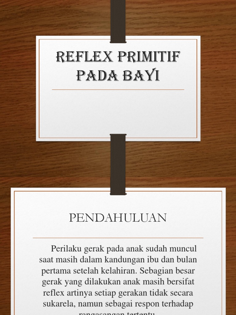 Refleks Primitif Pada Bayi | PDF
