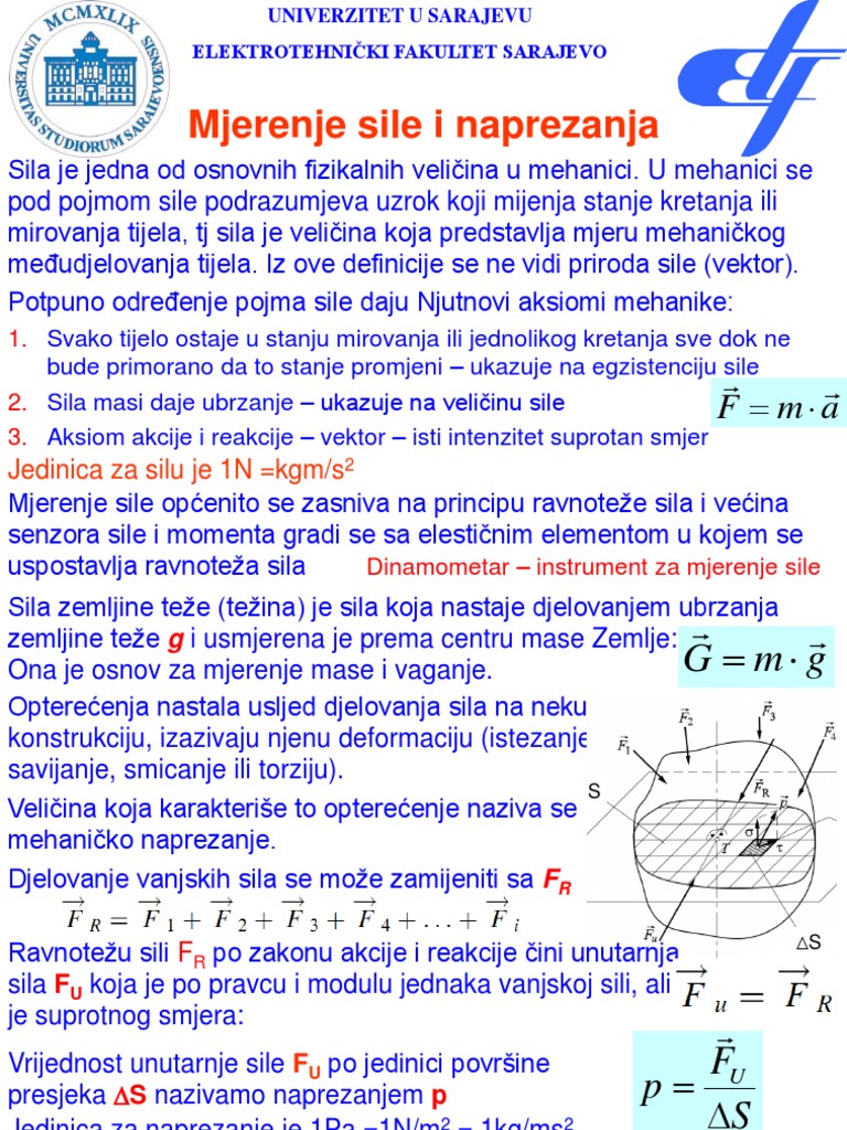 SIP EE 2012 Mjerenje Sile I Naprezanja | PDF